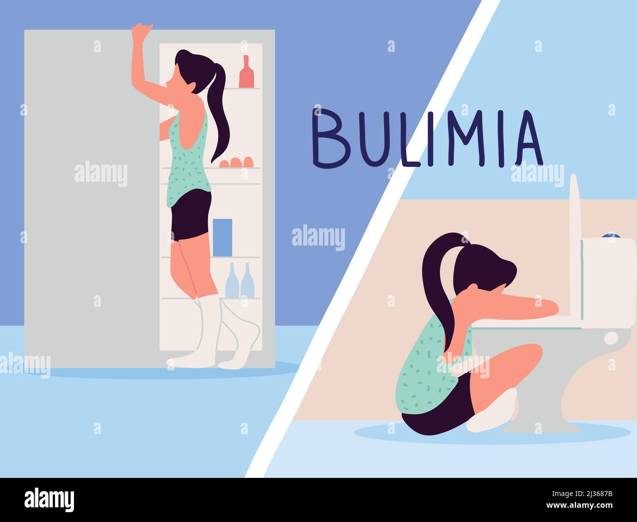 Bulimie cartoon Stock-Vektorgrafiken kaufen - Alamy