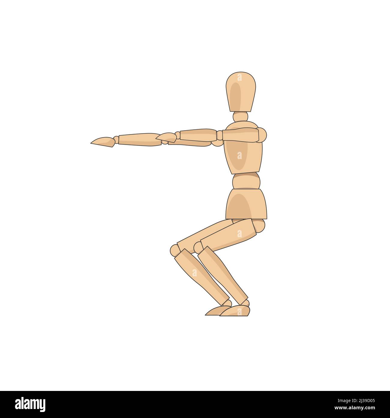 Holzmann Modell, Übungspuppe, um menschlichen Körper hocken Pose ...