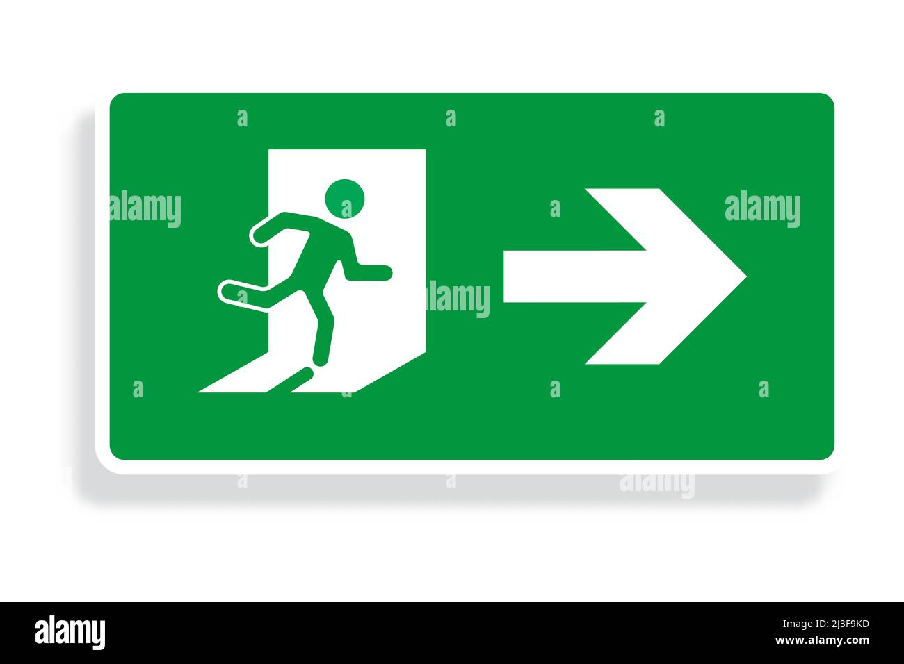 Schildervektor für Notausgangszeichen für Grafikdesign, Logo, Website ...