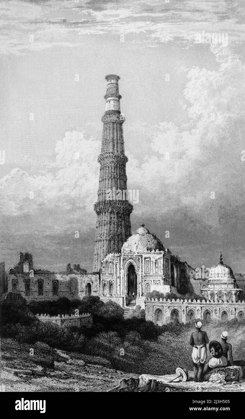 Turm des sieges delhi Schwarzweiß-Stockfotos und -bilder - Alamy