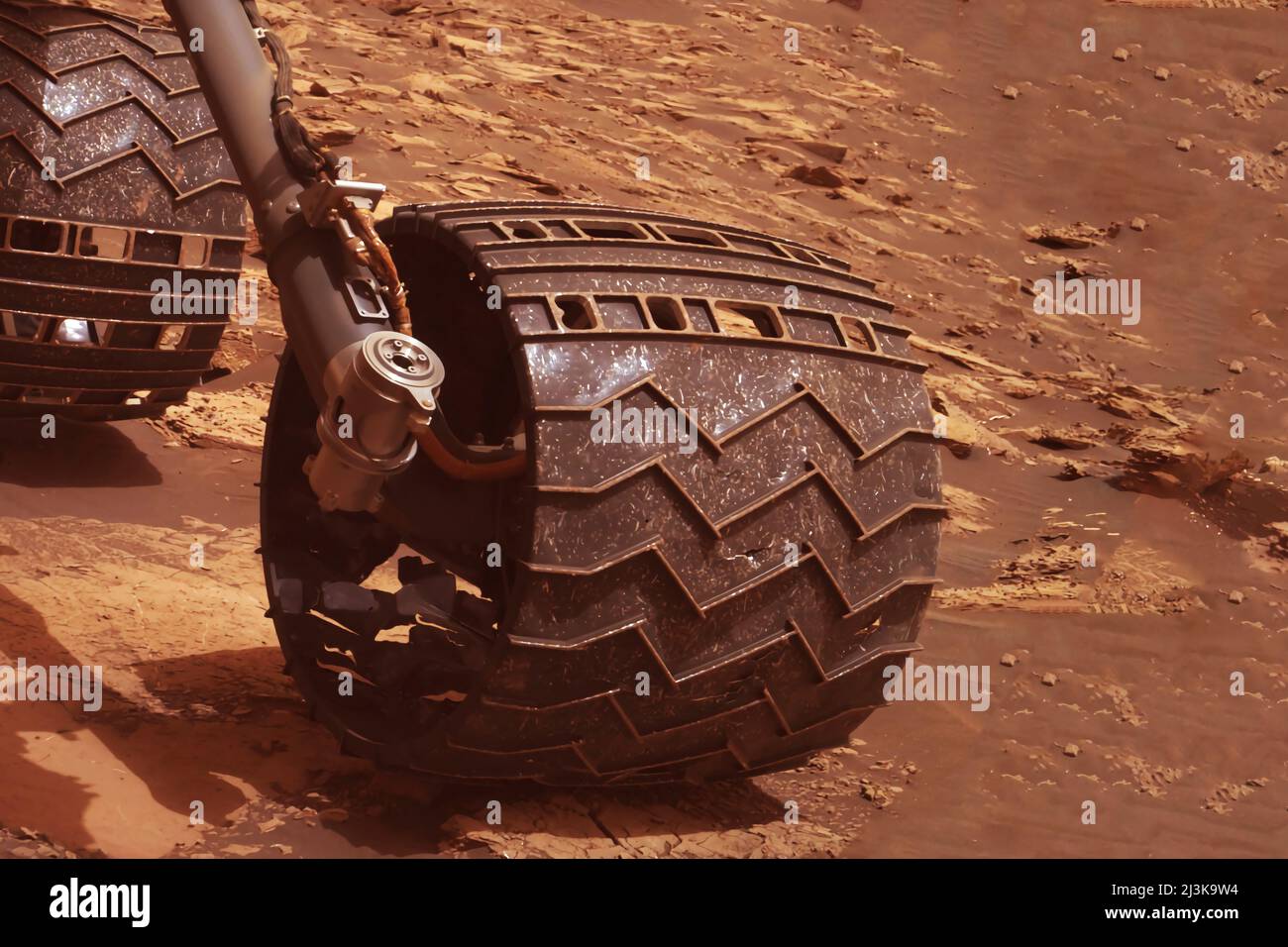 Mars-Rover-Rad-Elemente dieses Bildes, die von der NASA eingerichtet ...