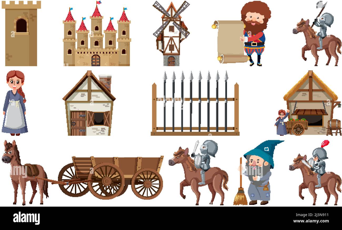 Mittelalterliche historische figuren Stock-Vektorgrafiken kaufen - Seite 2 - Alamy