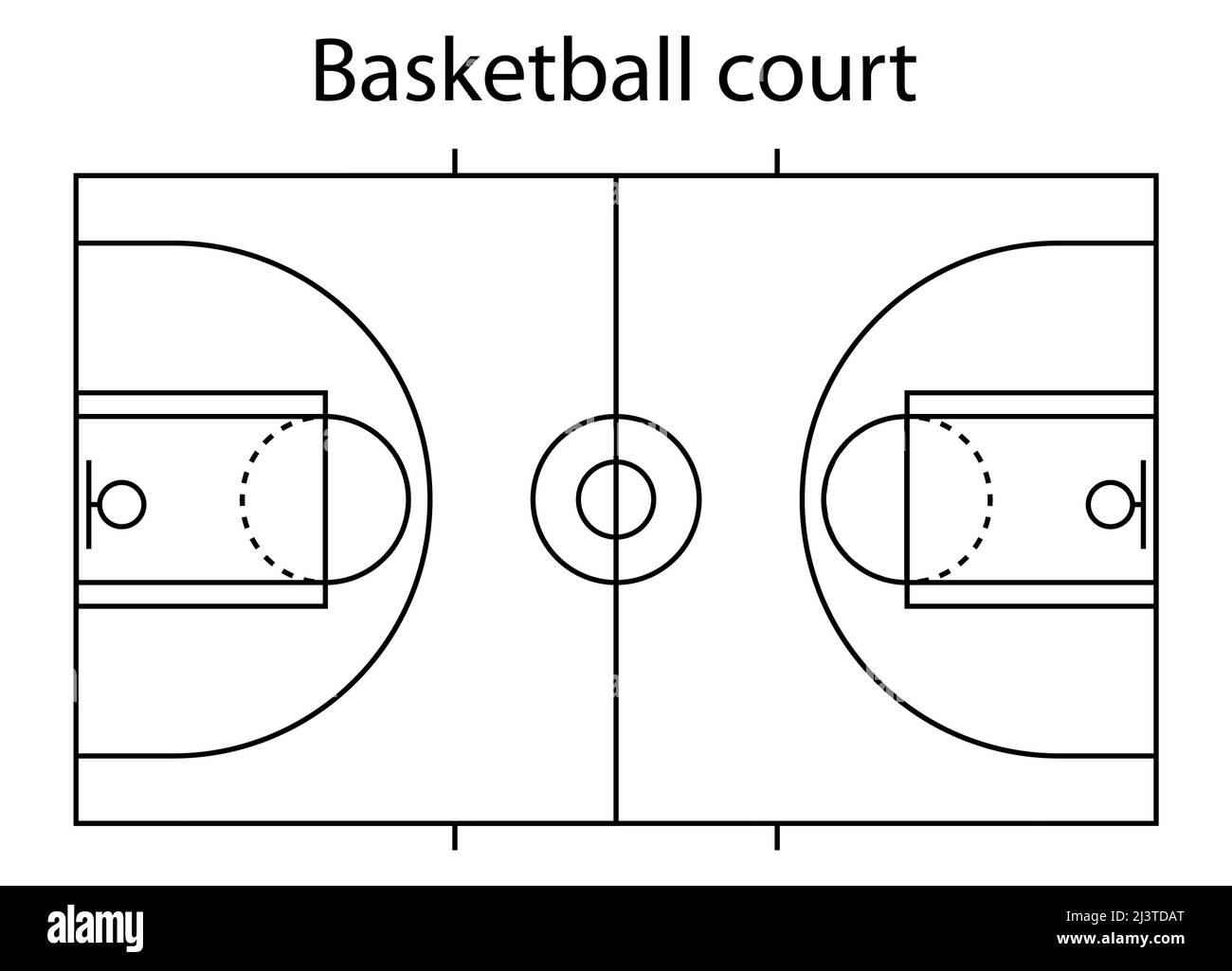 Basketball Court Symbol, Boden Parkett Bereich, Top american Sport ...
