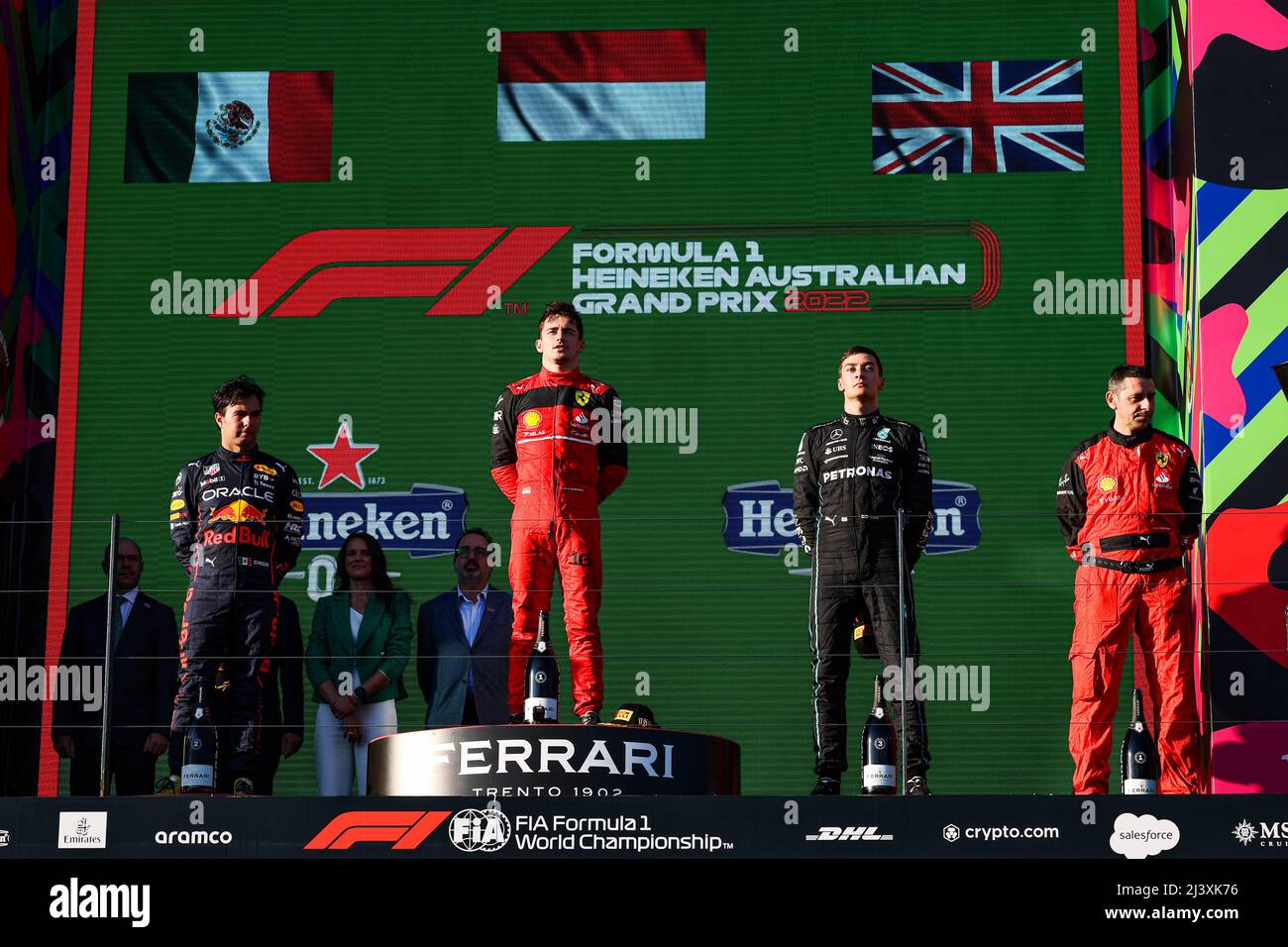 Melbourne, Australien. 10. April 2022. Podium: LECLERC Charles (mco ...