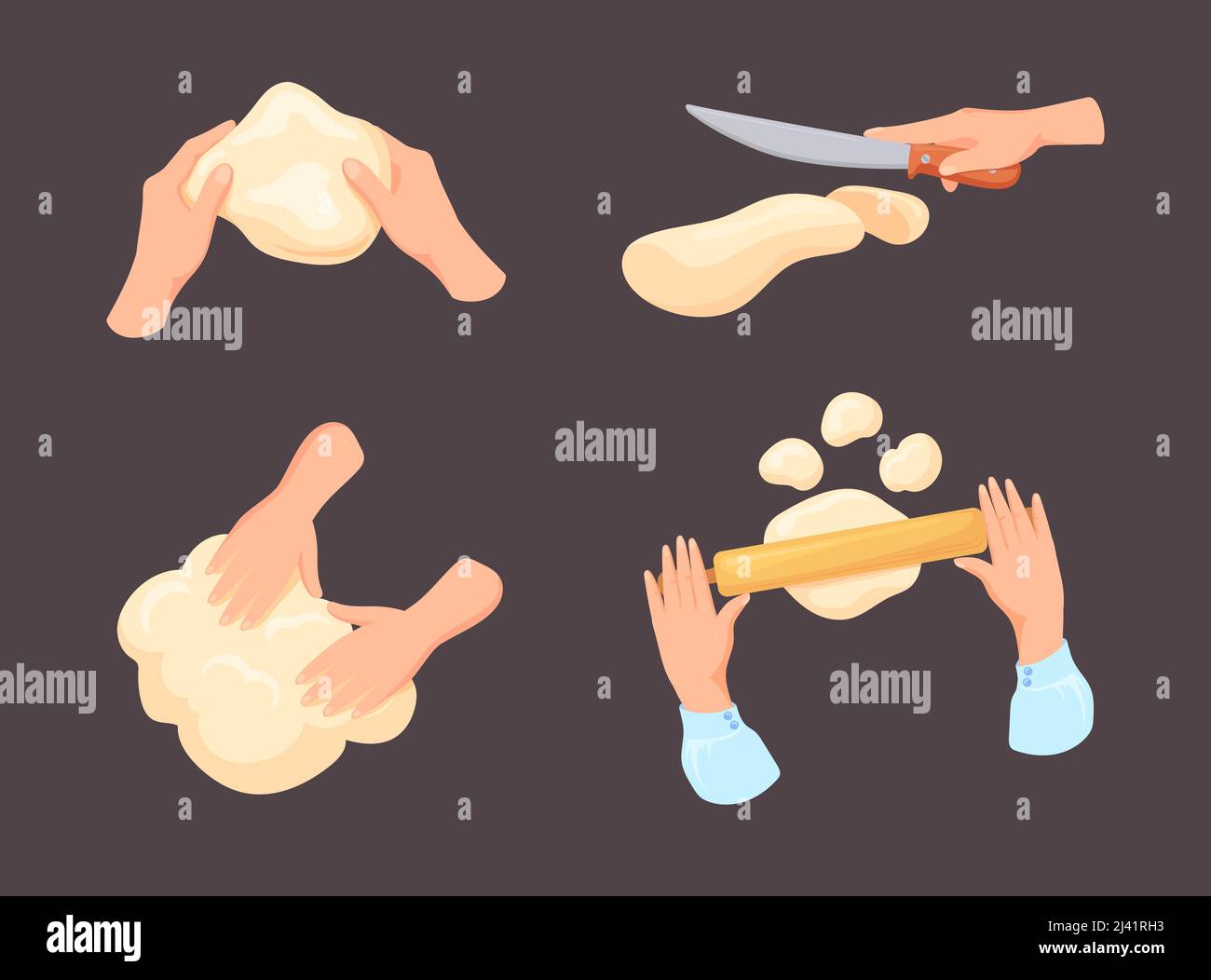 Traditionelle brotherstellung Stock-Vektorgrafiken kaufen - Alamy