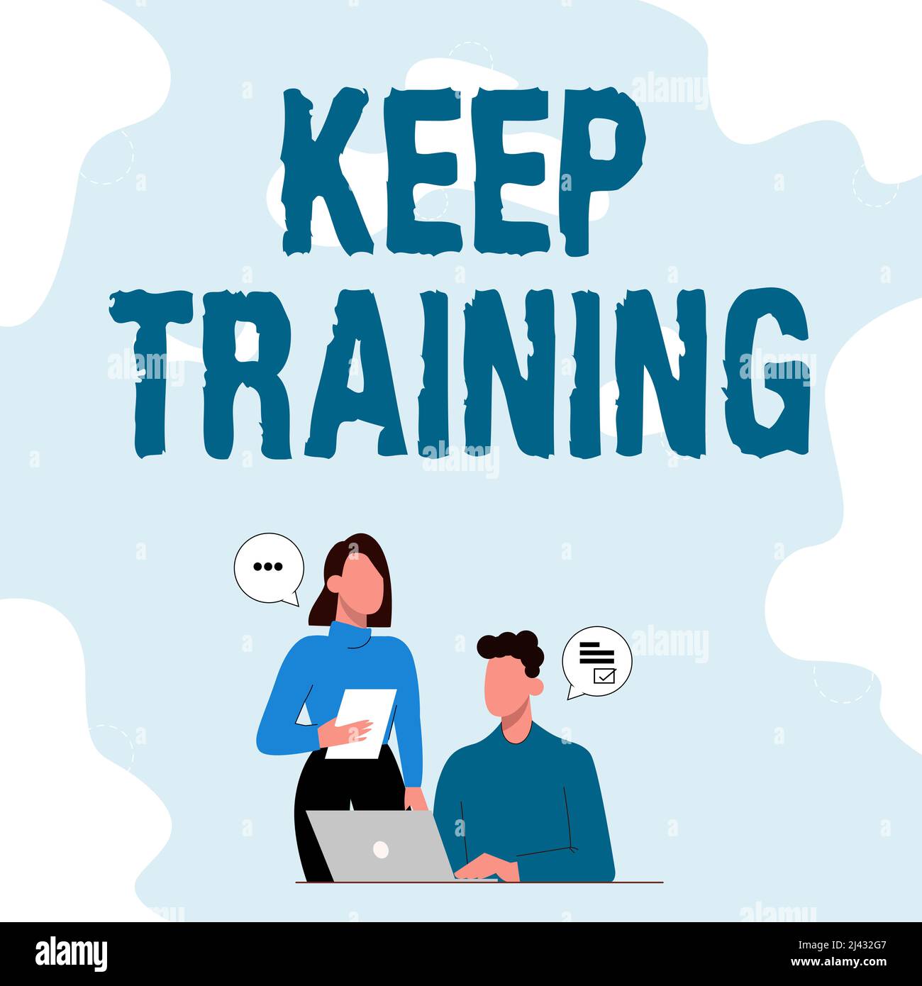 Schild mit der Anzeige „Schulung beibehalten“. Unternehmensübersicht ...