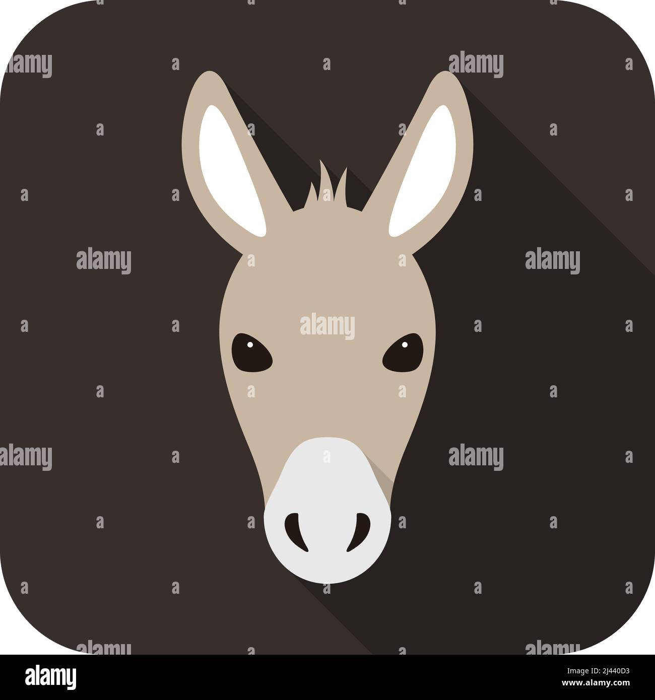 Donkey animal cartoon icon vector -Fotos und -Bildmaterial in hoher ...