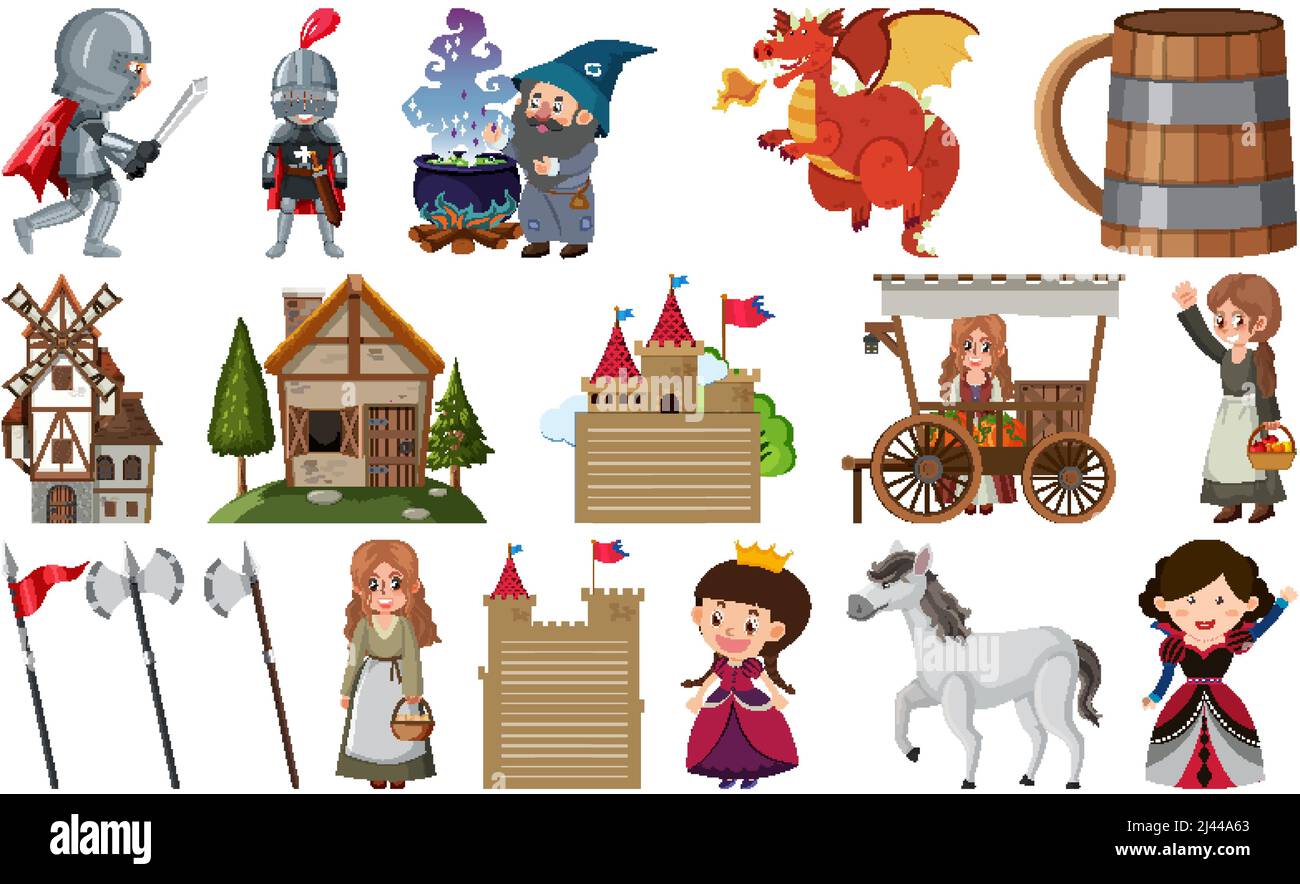 Mittelalterliche historische figuren Stock-Vektorgrafiken kaufen - Seite 2 - Alamy