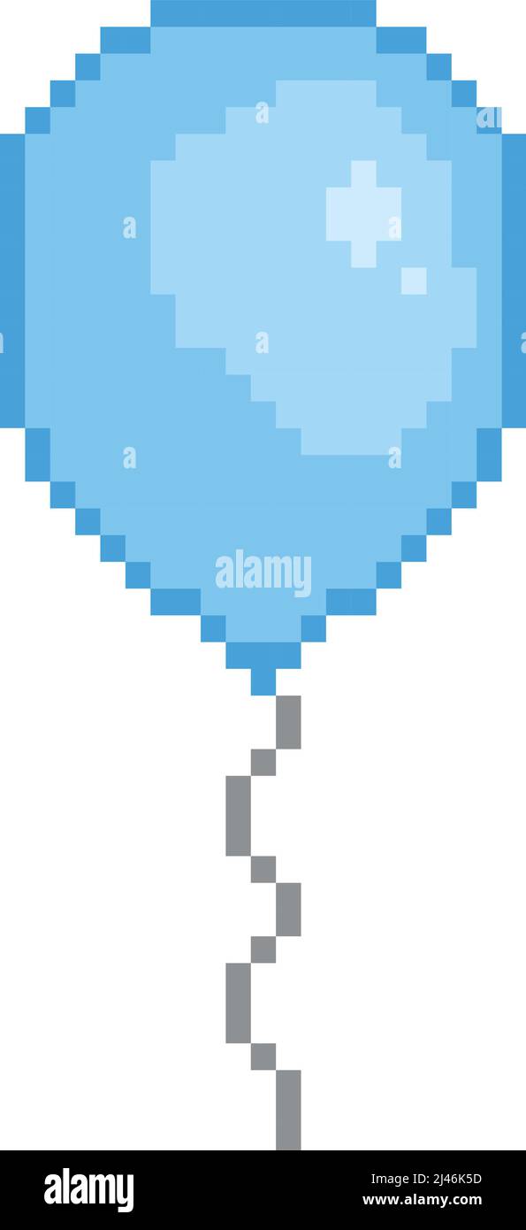 Ballon Pixel Art Vektor Illustration. Ballon Bild oder Clip Art Stock ...