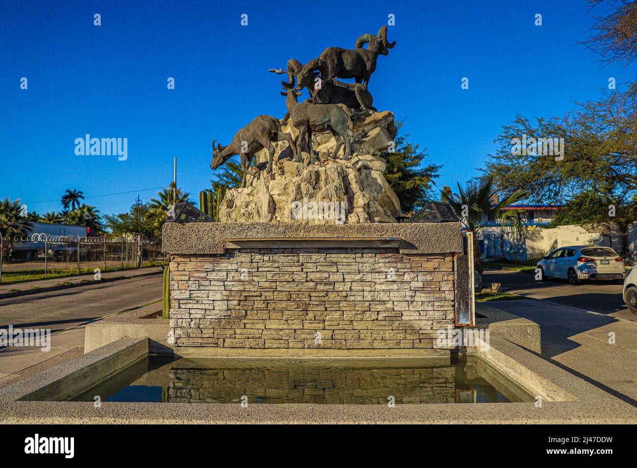 Figura o estatua de borrego cimarron, cimarrones, animal del desierto ...