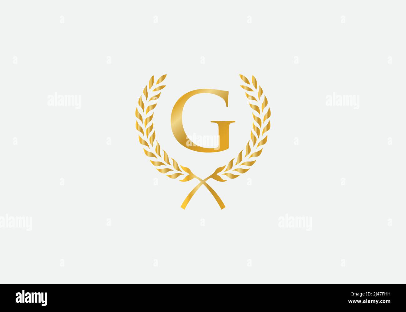 Vintage Weizen Logo Design Vektor mit dem Buchstaben und Alphabet Stock ...