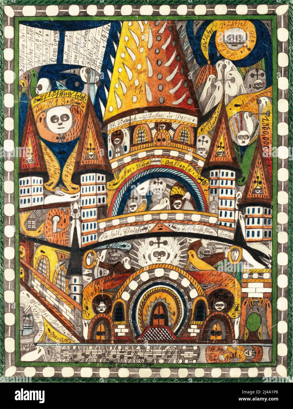Schweizer Künstler Adolf Wölfli, Art Brut Malerei - St. Vinzentz ...