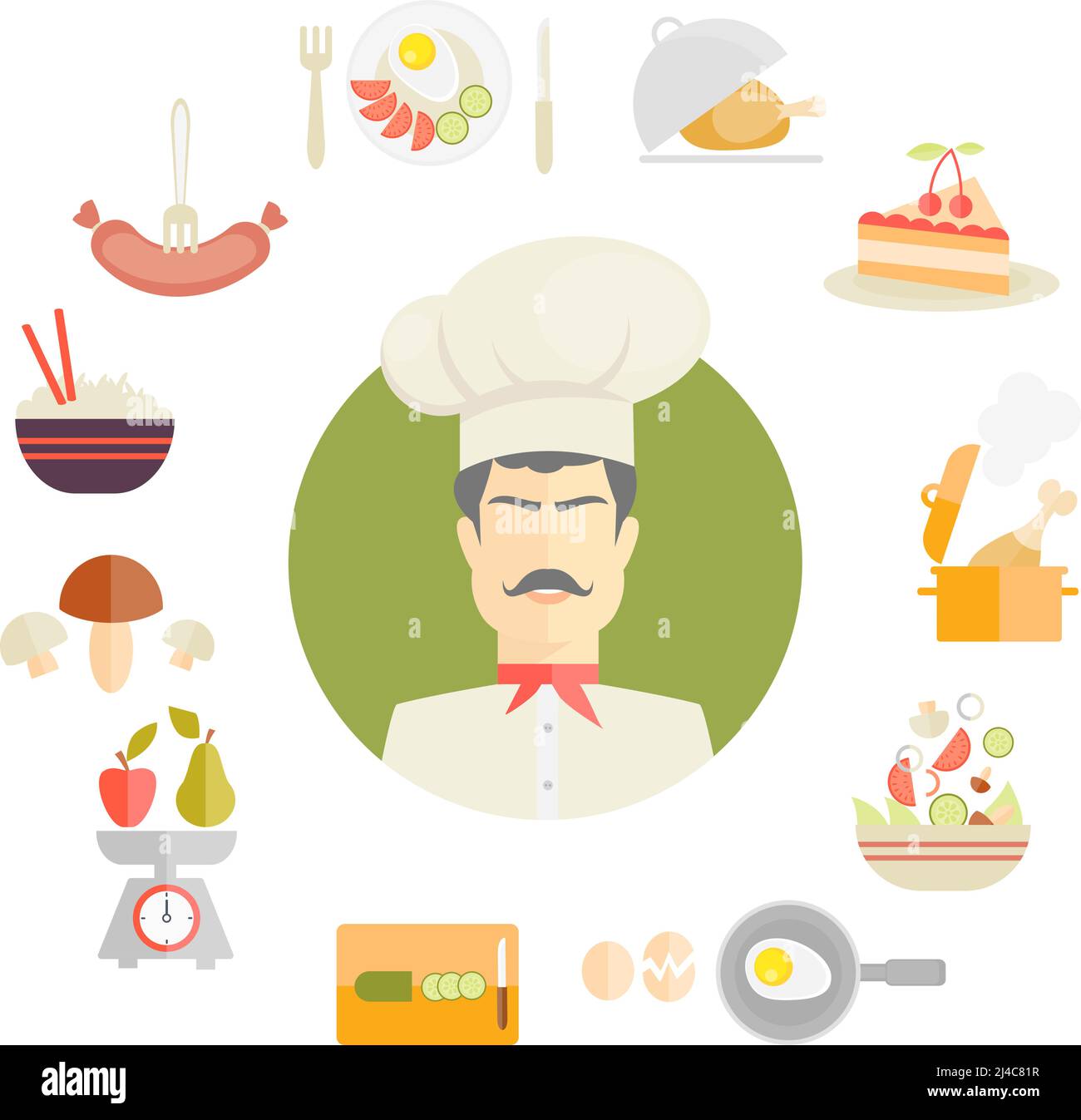 Gebratene reiswurst Stock-Vektorgrafiken kaufen - Alamy