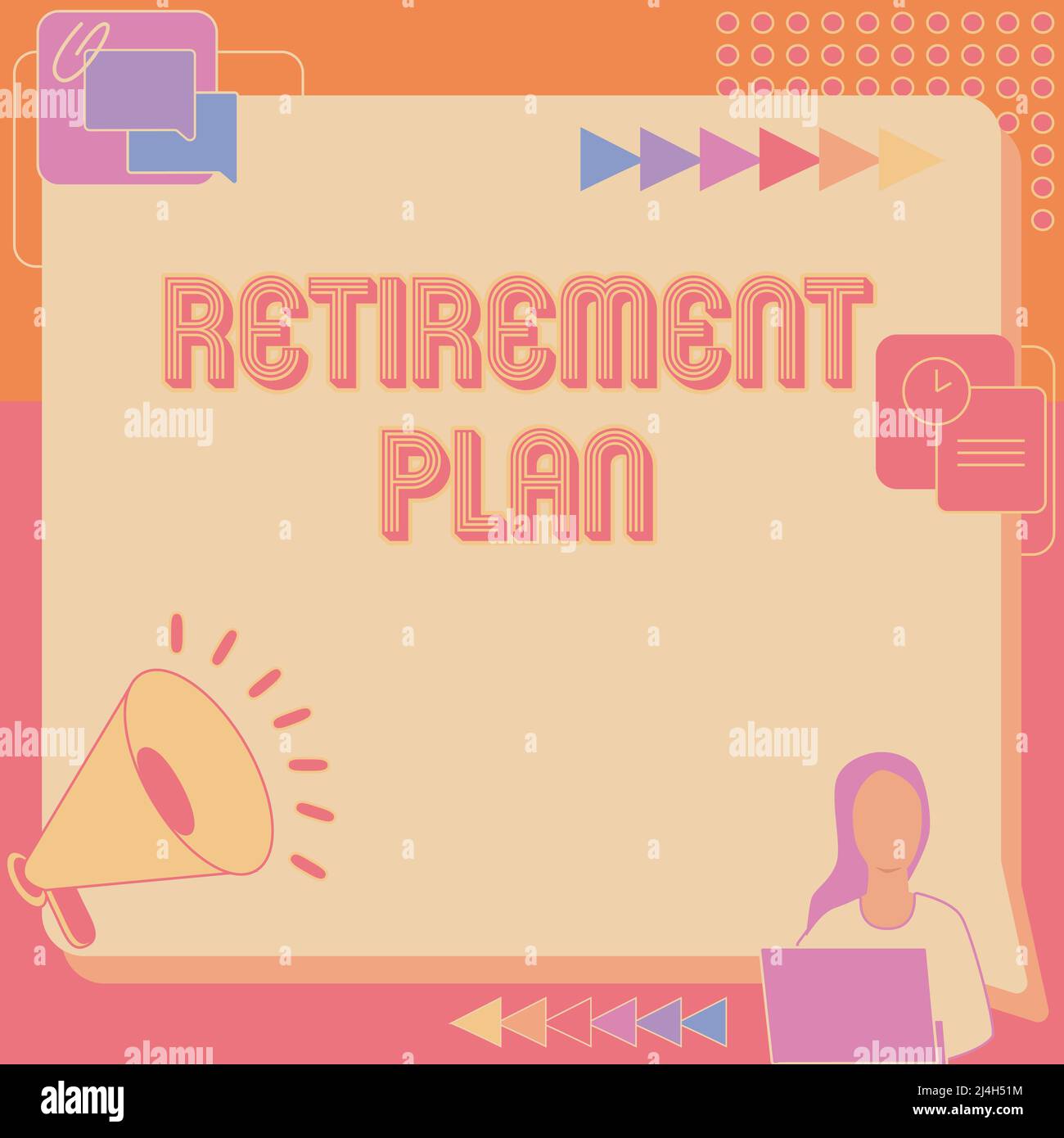 Inspiration zeigt Zeichen Pensionsplan. Geschäftsübersicht Geld sparen ... Inspiration zeigt Zeichen Pensionsplan. Geschäftsübersicht Geld sparen ...
