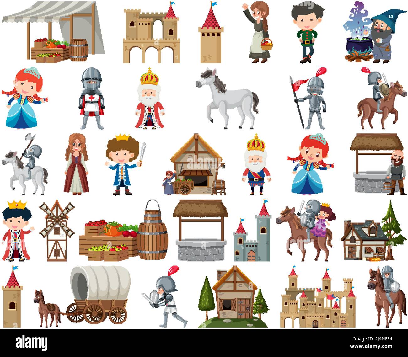 Mittelalterliche historische figuren Stock-Vektorgrafiken kaufen - Seite 2 - Alamy