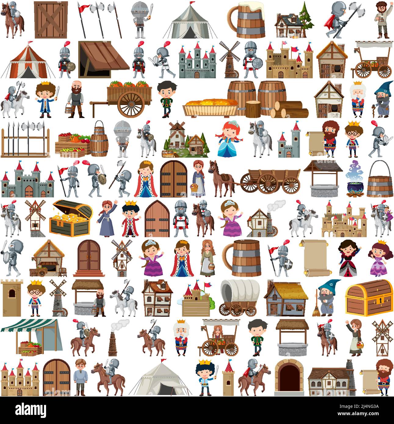 Mittelalterliche historische figuren Stock-Vektorgrafiken kaufen - Seite 2 - Alamy