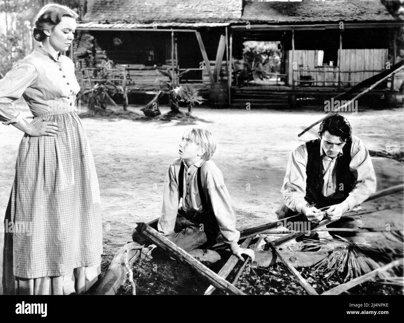 JANE WYMAN CLAUDE JARMAN Jr. und GREGORY PECK im JAHR 1946 Regisseur ...