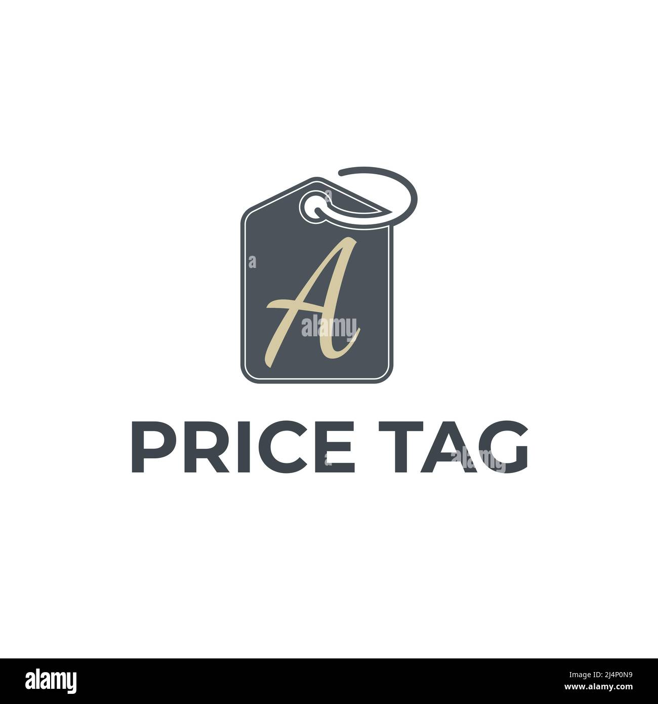 Logo-Design Preisschild-Symbol im trendigen Outline-Stil Design ...