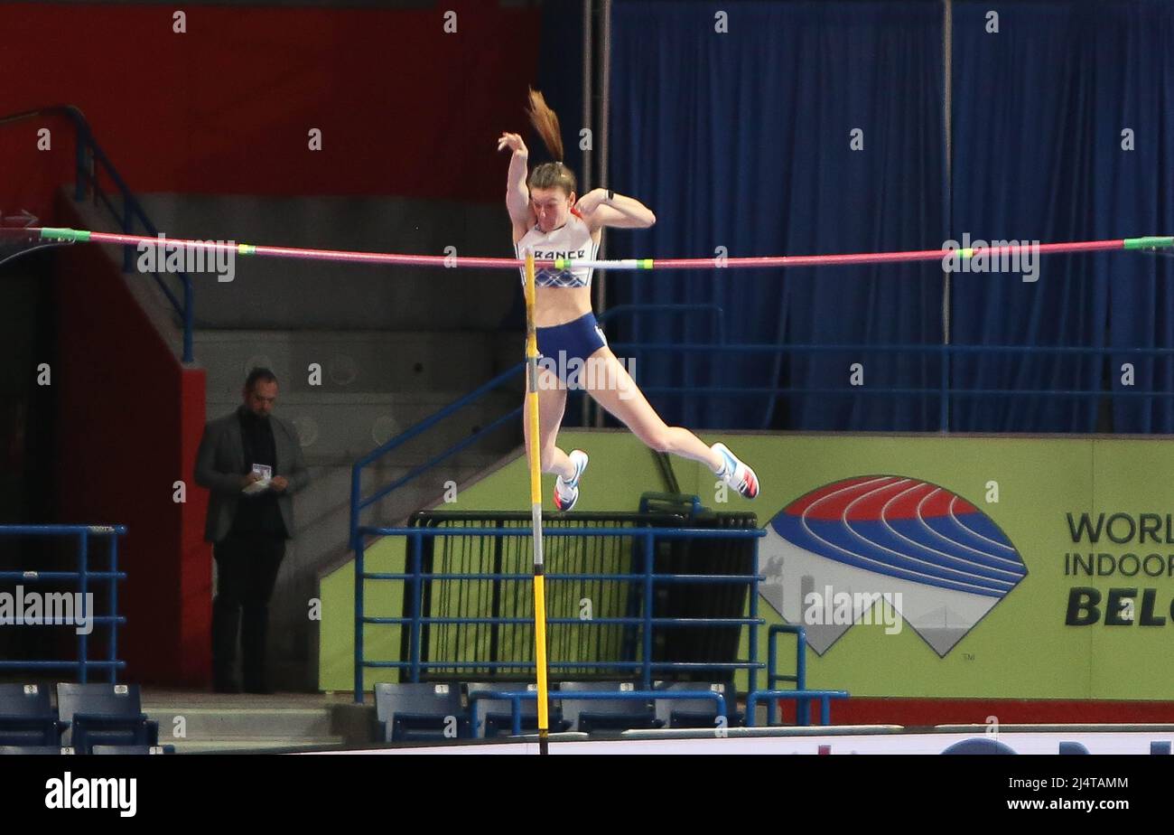 Margot CHEVRIER of France Finale Pole Vault Women während der ...