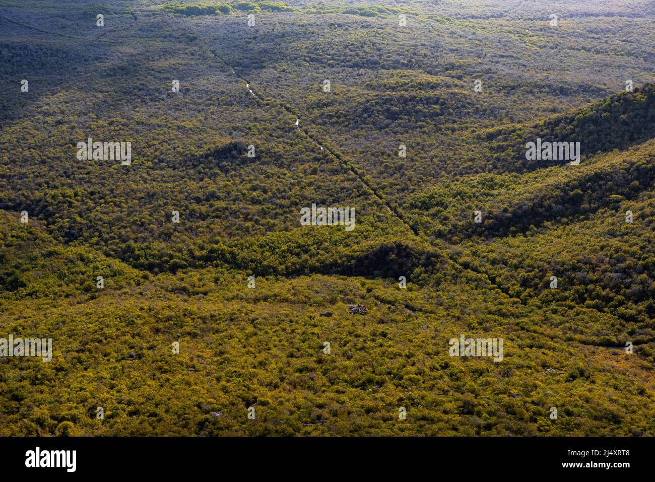 Blick vom Mount Christoffel hinunter zum Christoffel National Park auf ...