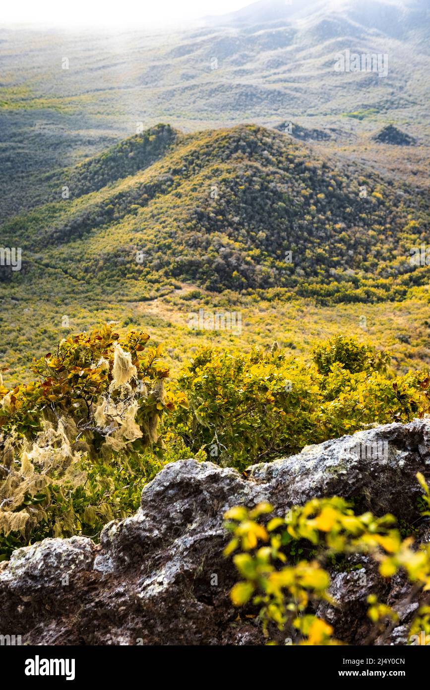 Blick vom Mount Christoffel hinunter zum Christoffel National Park auf ...