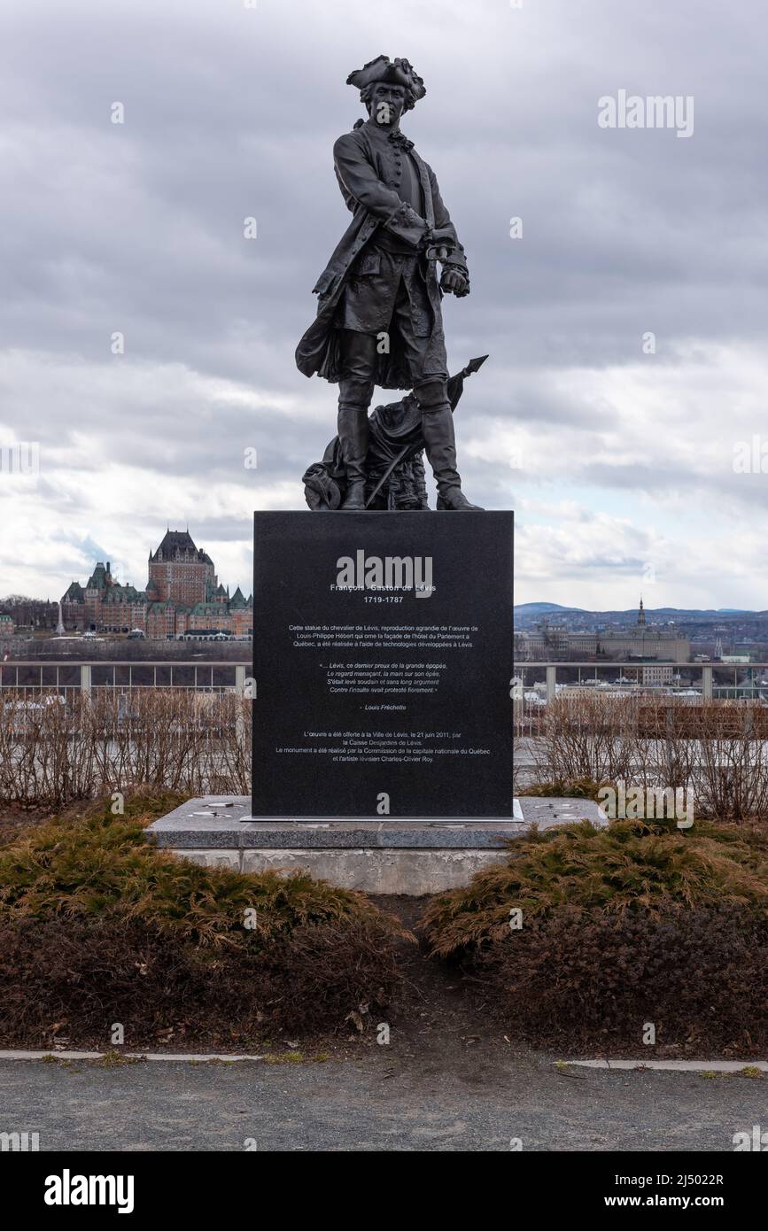 Skulptur des Chevalier-de-Levis auf der Terrasse des Chevalier-de-Levis ...