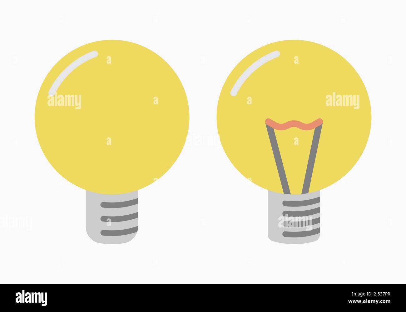 Elektrische Lampe Lampe Cartoon Stil Vektor flache Illustration Stock ...