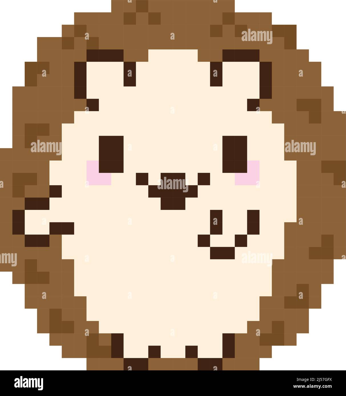Hedgehog Pixel Art Vektor-Illustration. Igel Bild oder Clip Art Stock ...