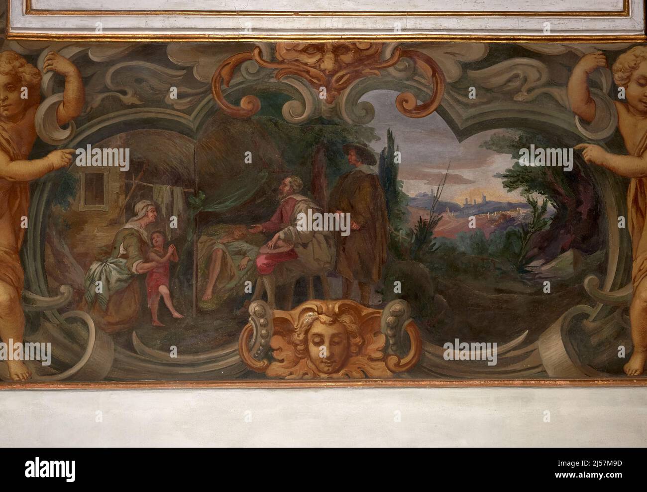 Visitare gli infermi - affresco - Eugenio Giuseppe Conti - 1910 - Crema ...