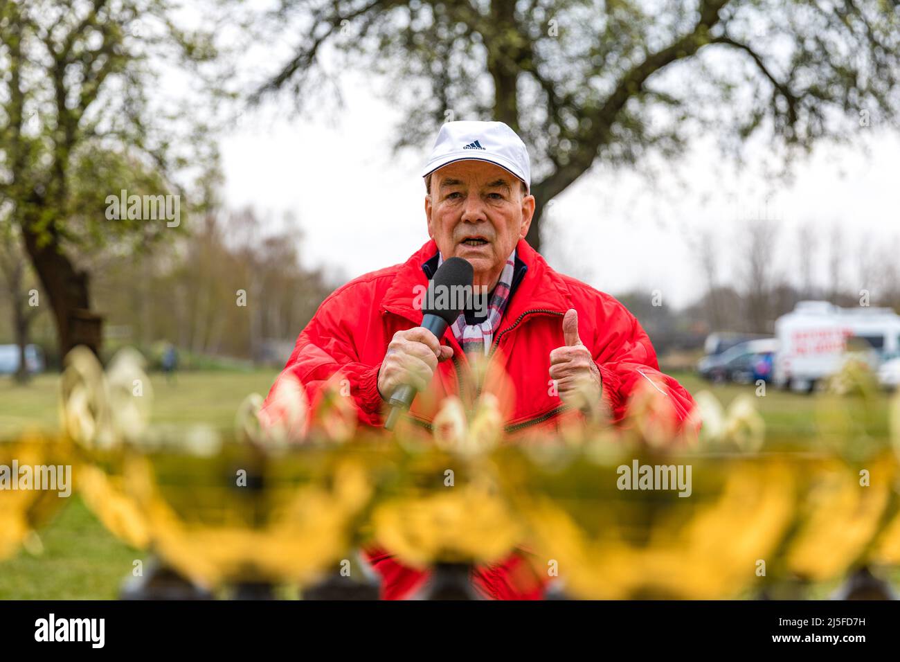 Straupitz, Deutschland. 22. April 2022. Gerhard 'Adi' Adolph ist ...