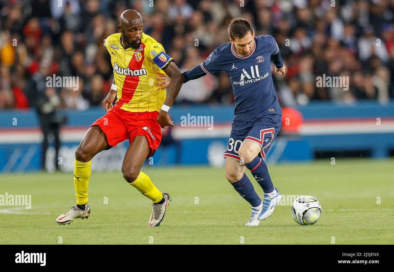Lionel Messi von PSG in Aktion während der französischen Ligue 1 Uber ...