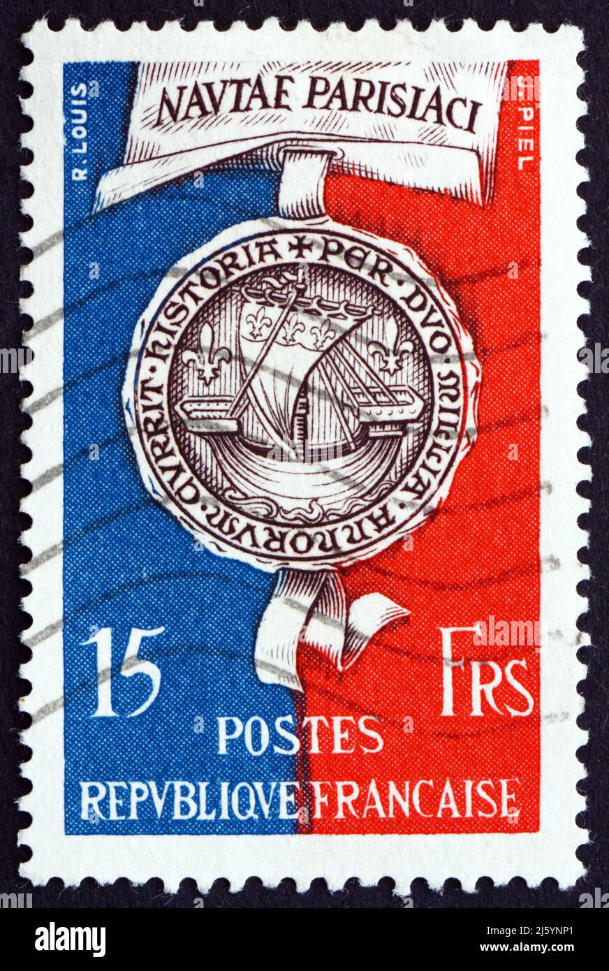 FRANKREICH - UM 1951: Eine in Frankreich gedruckte Briefmarke zeigt das ...