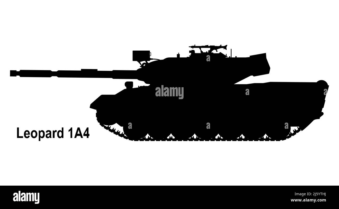 Panzer Leopard 1. Symbol für Leopardenpanzer. Retro Kampfpanzer Leopard ...