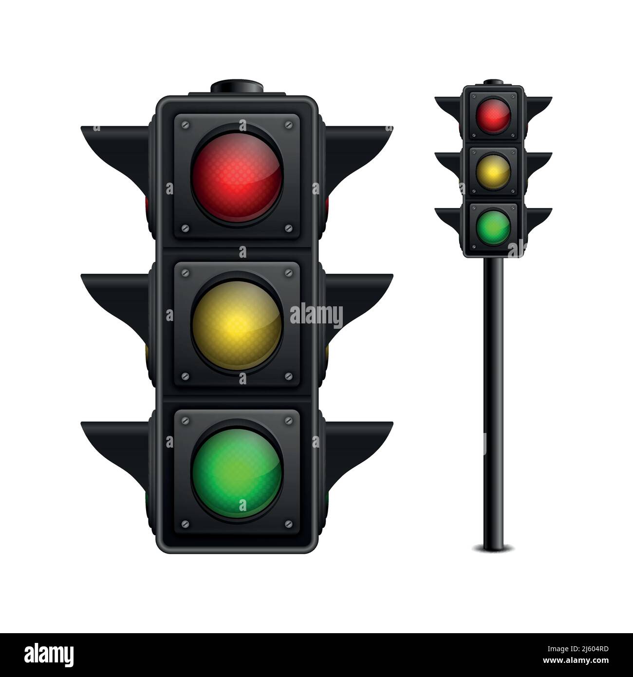 Vector 3D realistische detaillierte Ampelsymbole isoliert ...