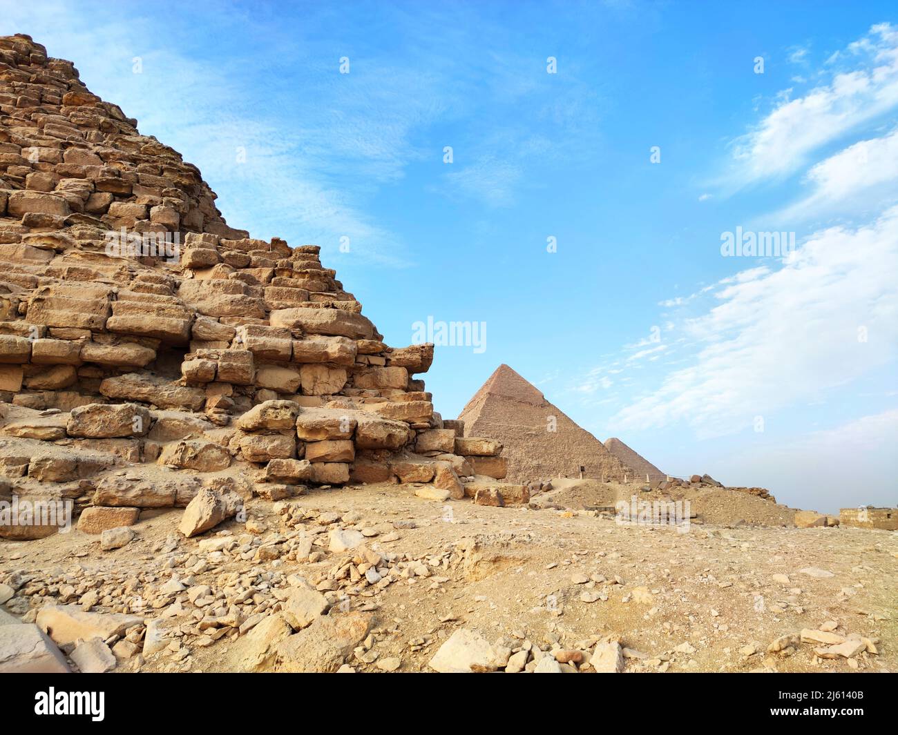 Die Pyramide von cheops, Pyramide von khufu, bei Gizeh mit dem ...