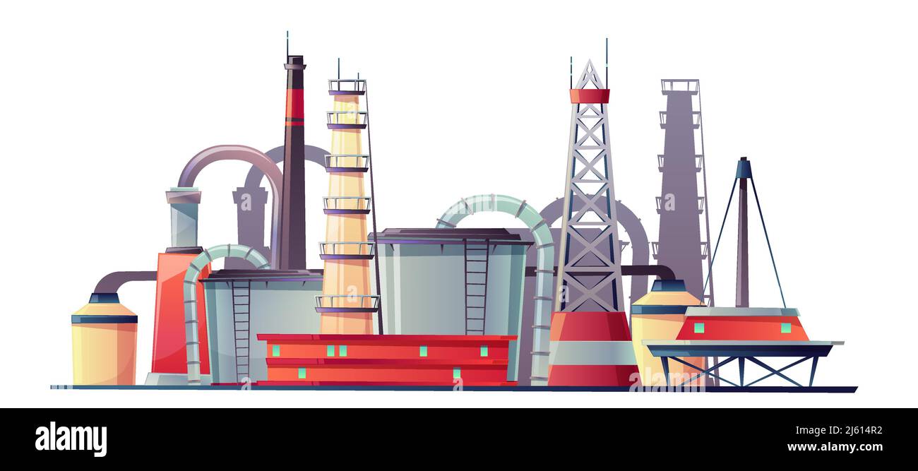 Oil Rig Vector Cartoon Ausgeschnittene Stockfotos und -bilder - Alamy