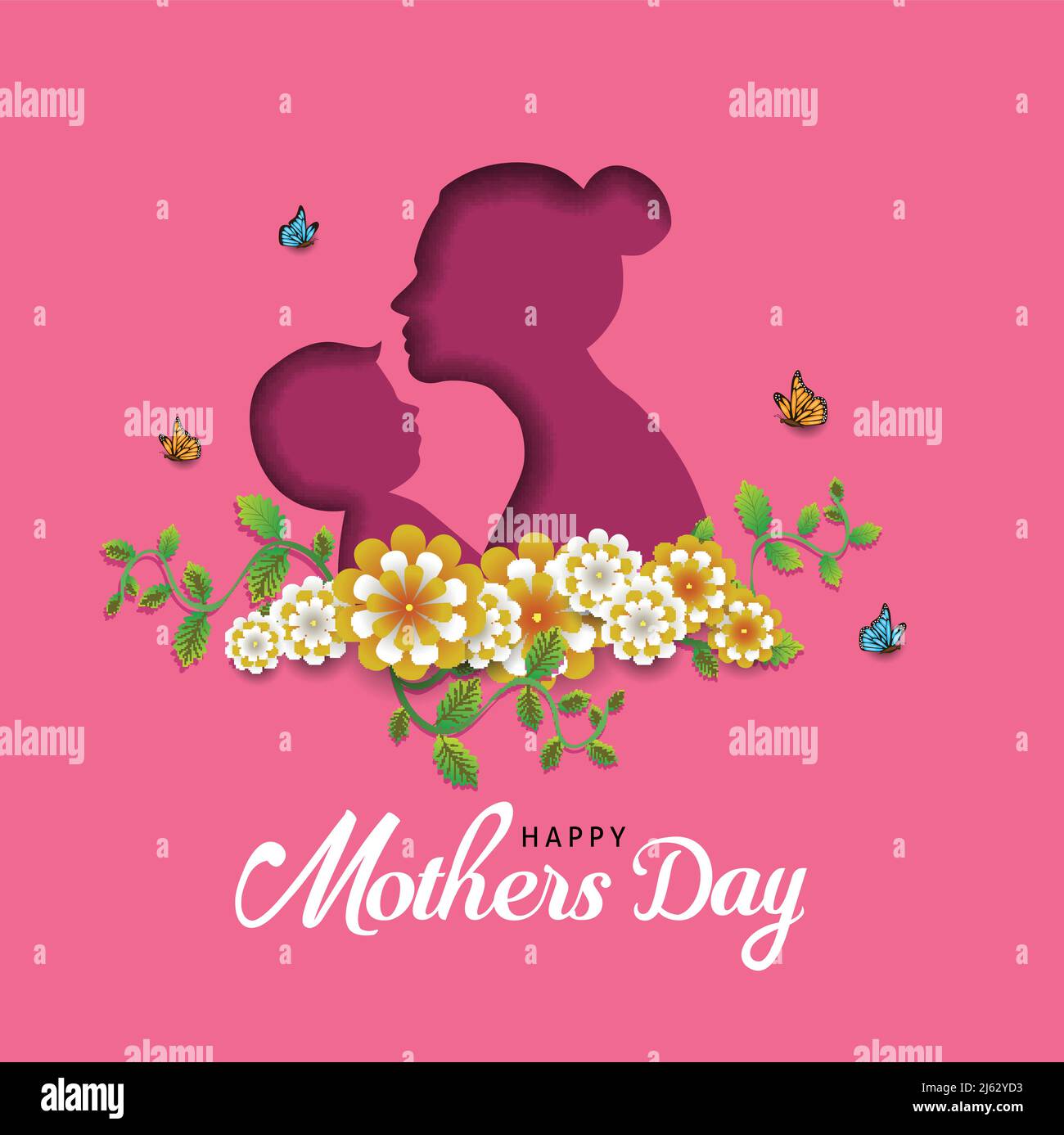 Grüße zum muttertag Stock-Vektorgrafiken kaufen - Alamy