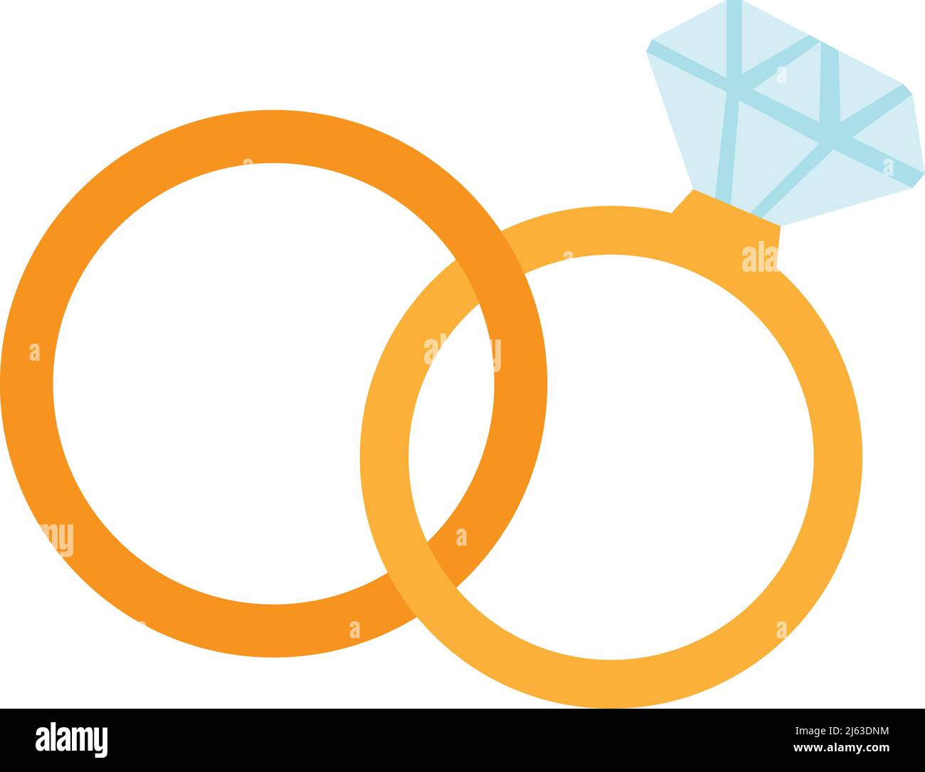 Eheringe Vektorgrafik. Paar Zeichen oder Symbol Clip Art Stock ...