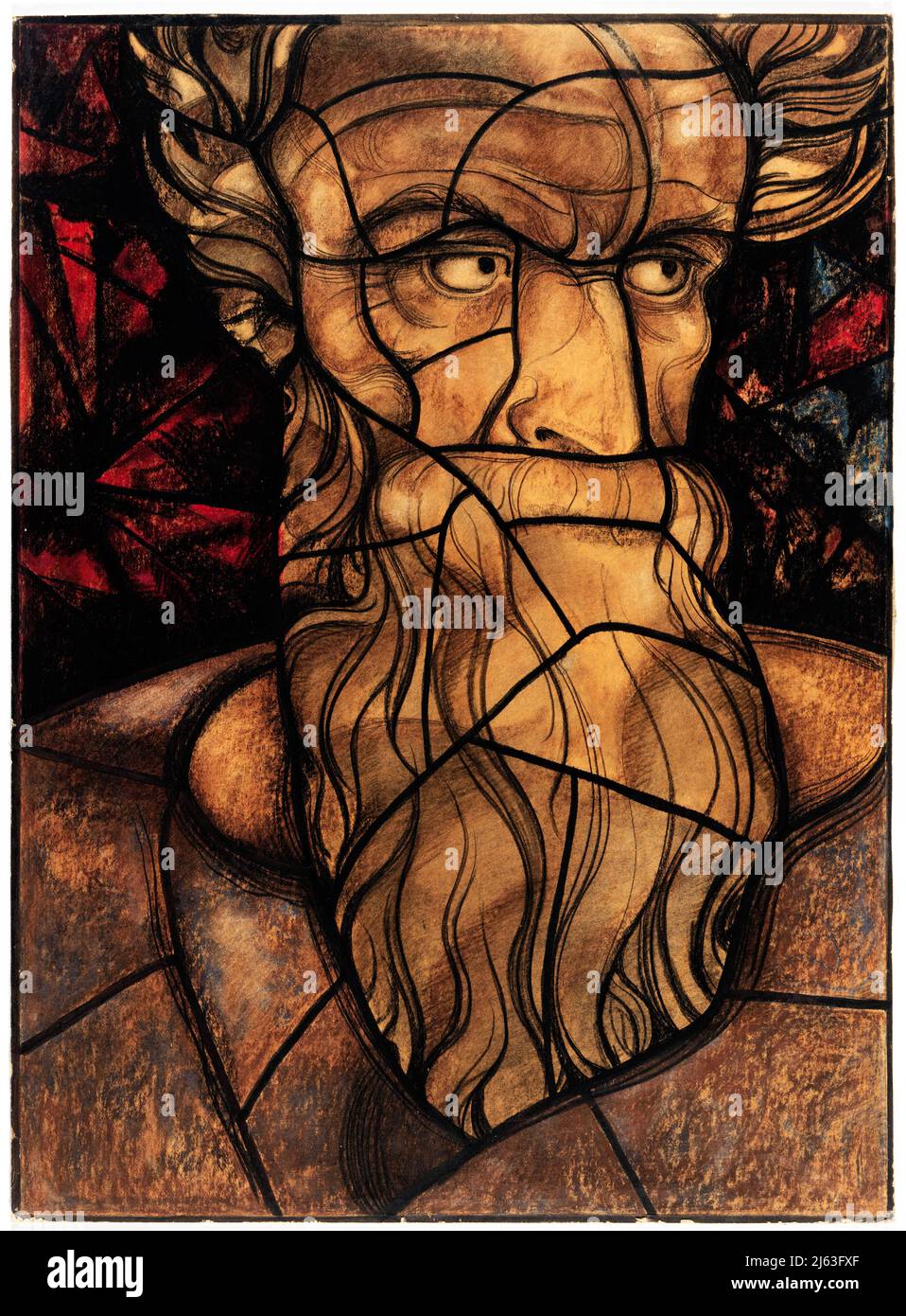 Kunst - Richard Nicolaus Roland Holst Malerei - ontwerp voor raam in ...