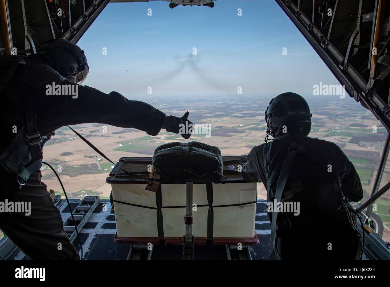 164. Airlift Squadron-Mitglieder führen den feierlichen letzten ...