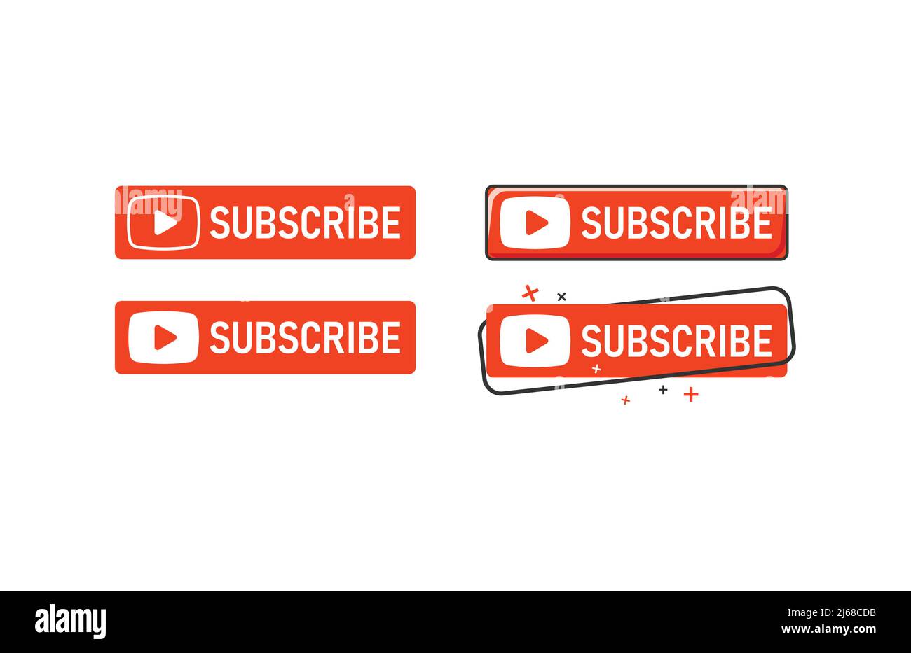 YouTube Subscribe Button Vector Template, Subscribe Button Design ...
