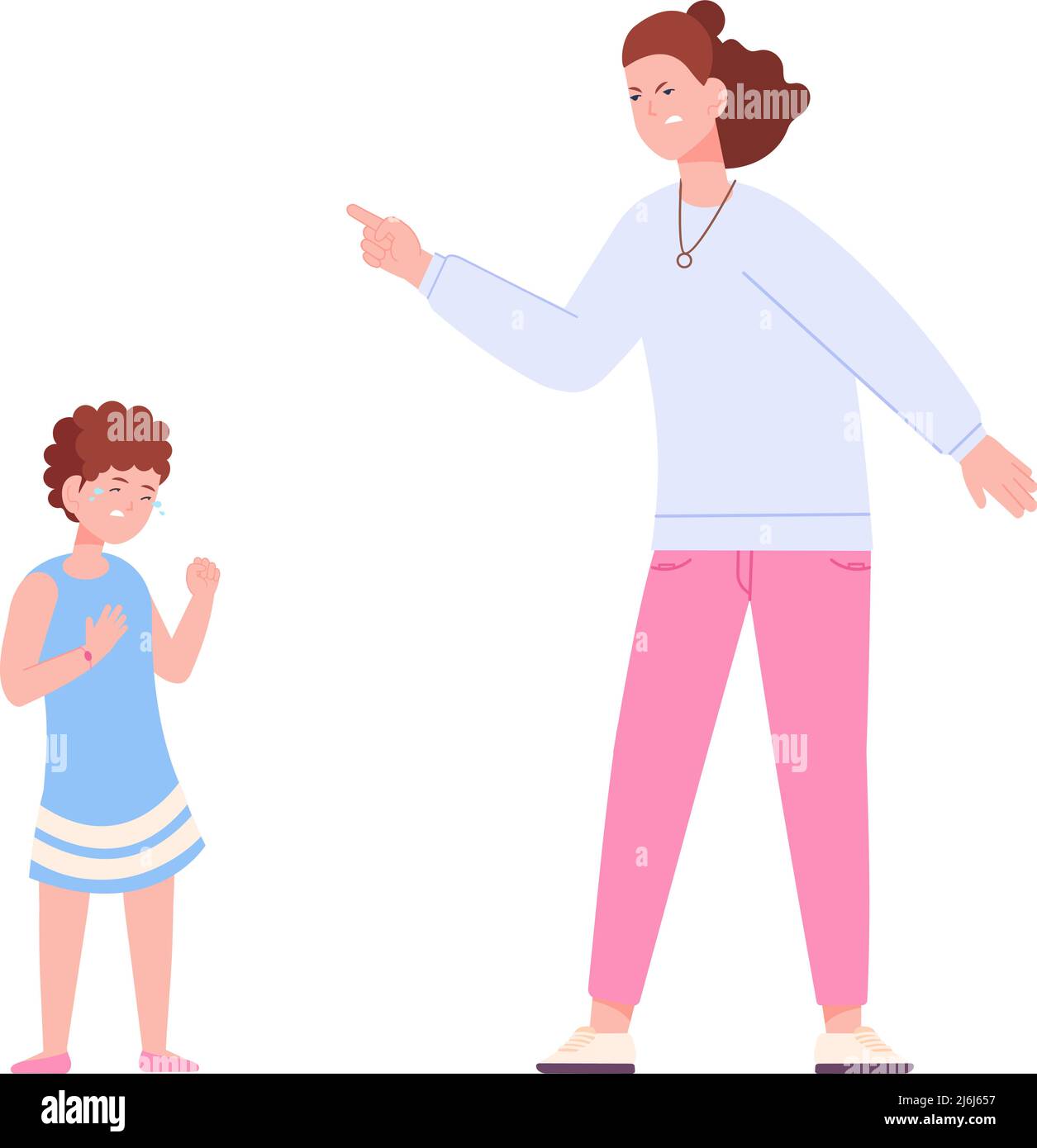 Cartoon kinder streit Ausgeschnittene Stockfotos und -bilder - Alamy