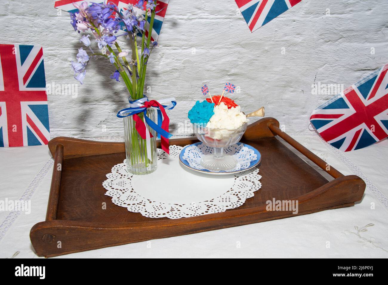 Queen Elizabeth II Platinum Jubilee Cream Sundae Street Party Food rot ...