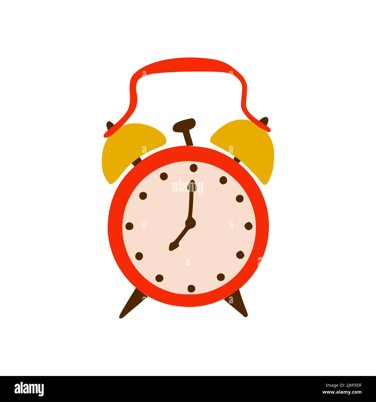 Vector illustration cartoon alarm clock Ausgeschnittene Stockfotos und ...