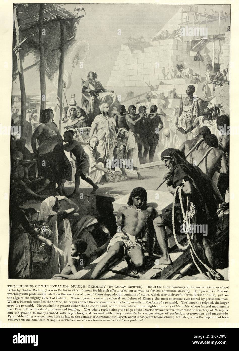 Bau der Pyramiden von Gustav Richter Stockfotografie - Alamy