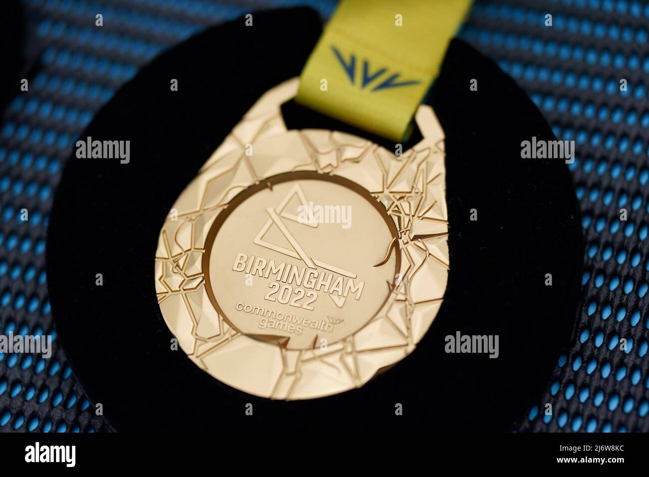 Die Goldmedaille, die während der Präsentation der Commonwealth Games ...