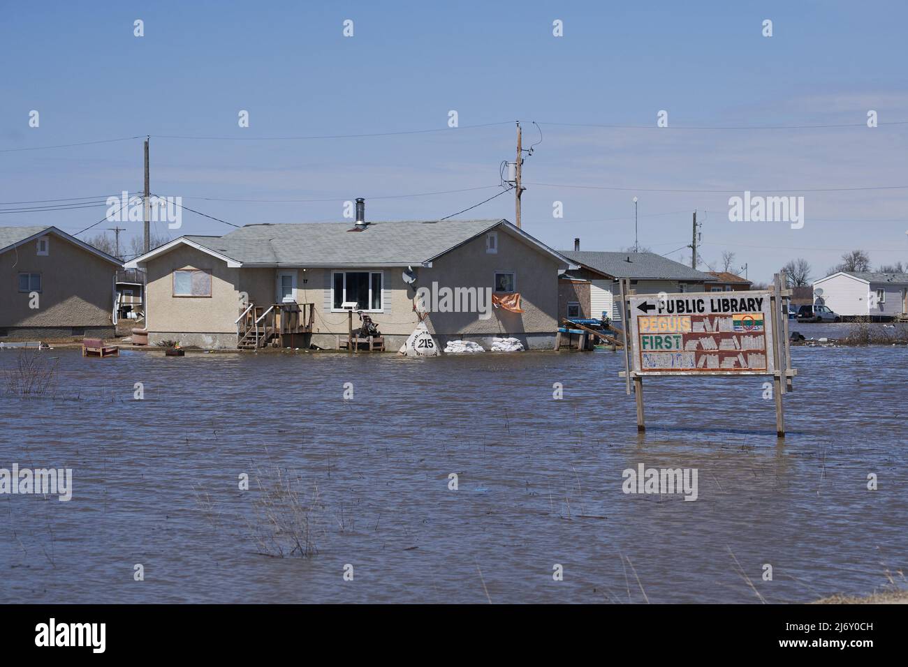 Hochwasser wird in Peguis First Nation, man., Mittwoch, 4. Mai 2022 ...