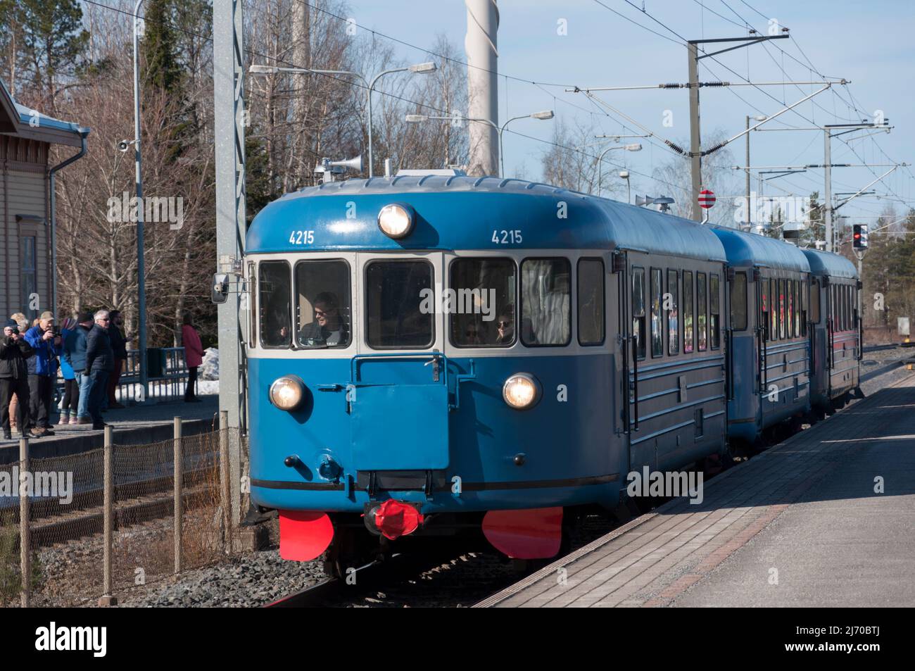 Lättähattu Zug im Bahnhof Vammala Finnland Stockfotografie - Alamy