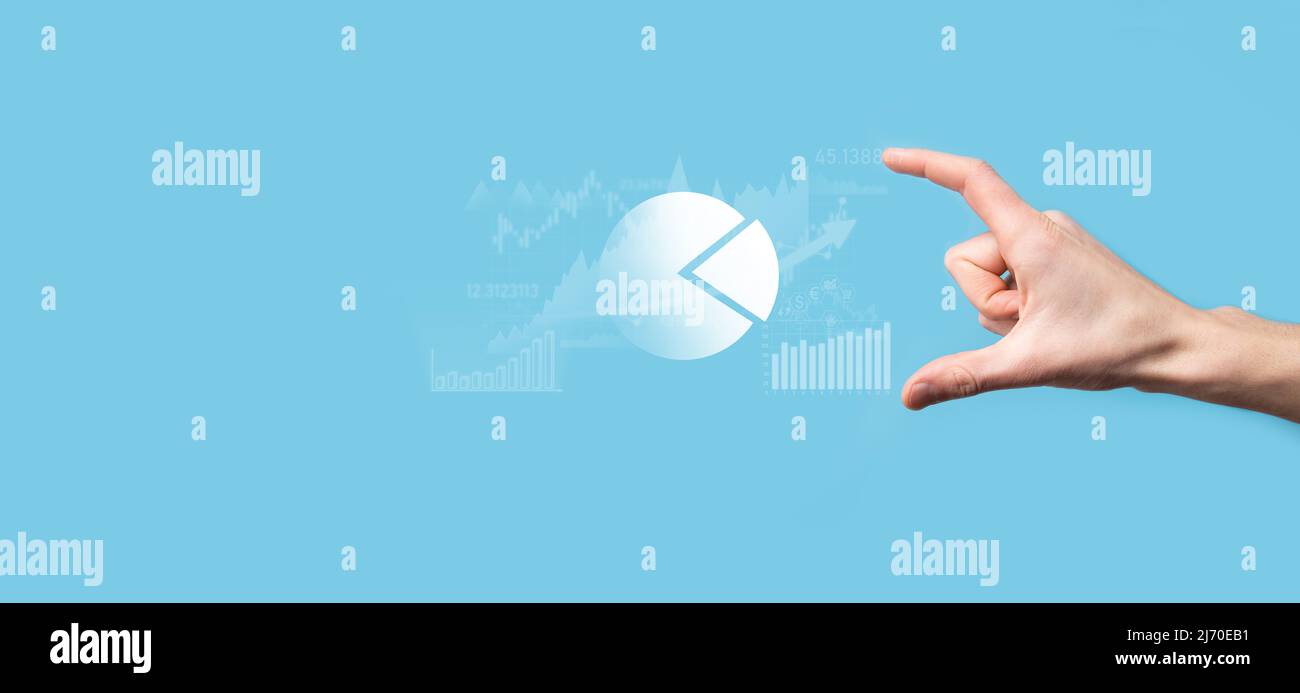 Geschäftsentwicklung, Finanzplan und Strategie.Analyse Finanzdiagramm ...