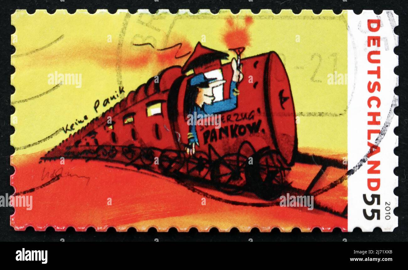 DEUTSCHLAND - UM 2010: Eine in Deutschland gedruckte Briefmarke zeigt ...